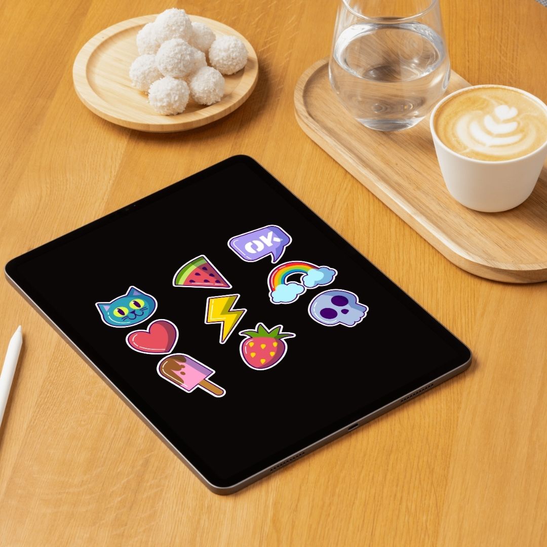 Plancha Stickers de verano – Pixel Grove